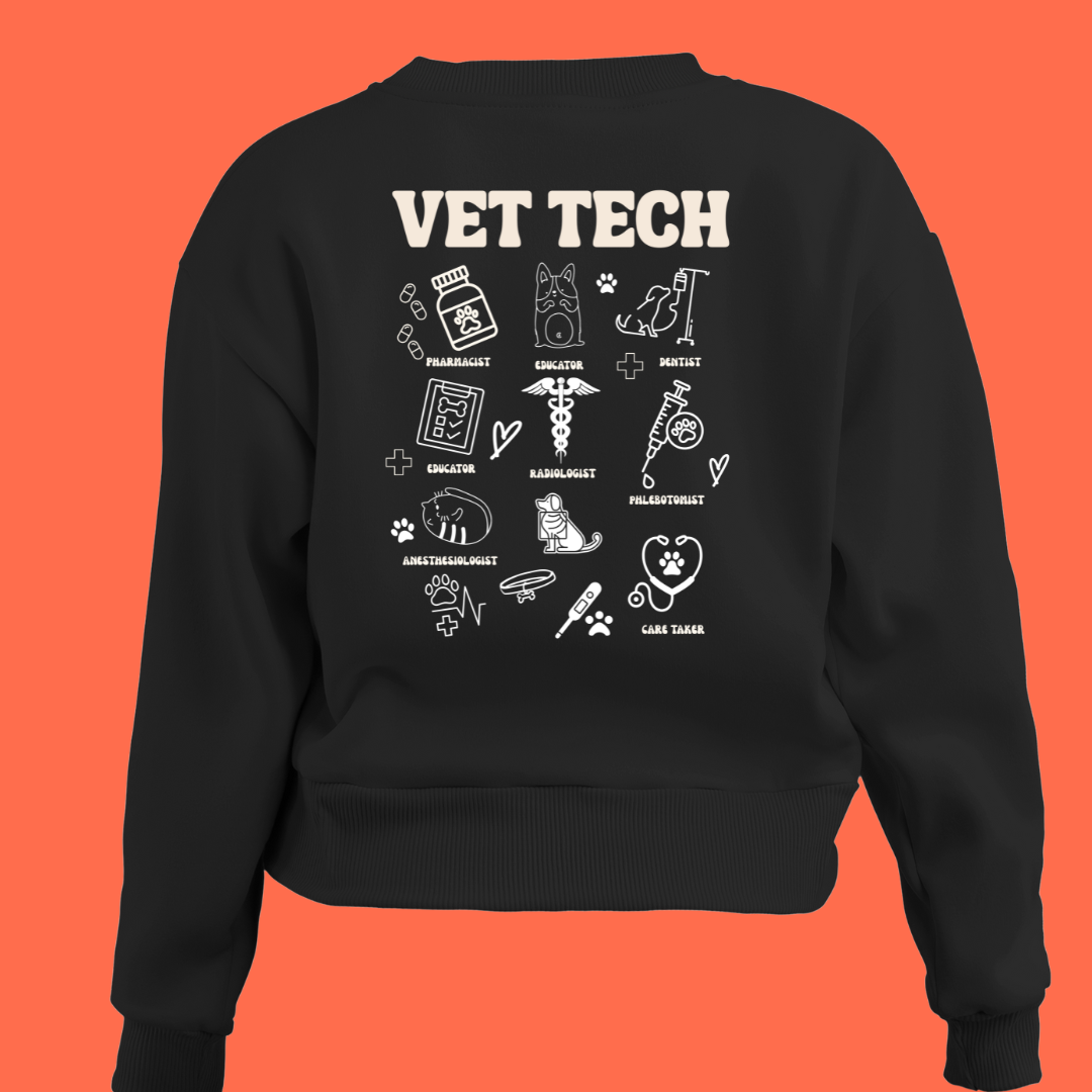 Vet Tech Sweatshirt – Poppy Rose Art and Designs